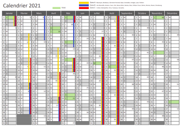 calendrier-2021-annuel - Calendrier